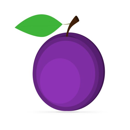 Red plum cartoon Royalty Free Vector Image - VectorStock