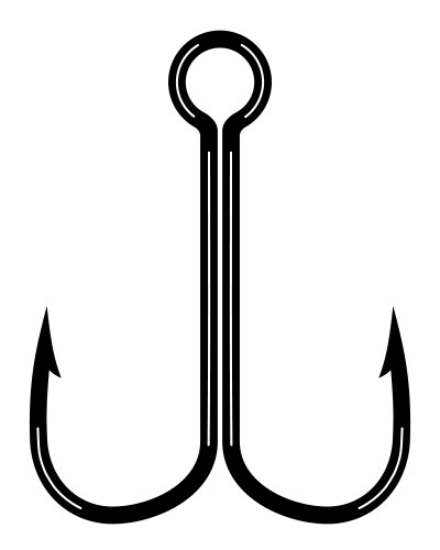 Double hook fish Vector Images & Graphics for Commercial Use | VectorStock