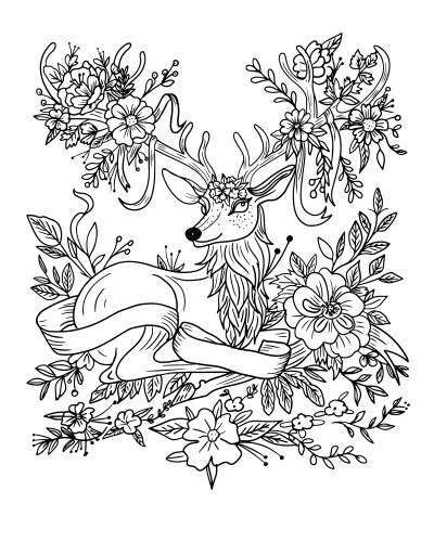 Hand drawn coloring book page midsummer swedish Vector Image