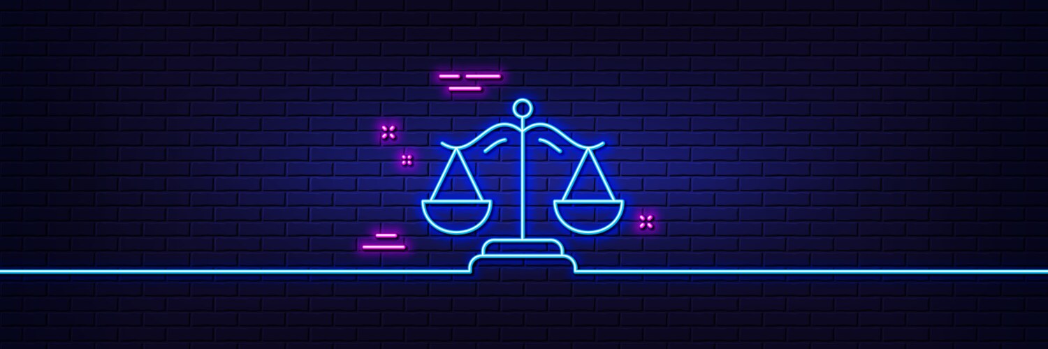 Justice scales line icon judgement award sign Vector Image