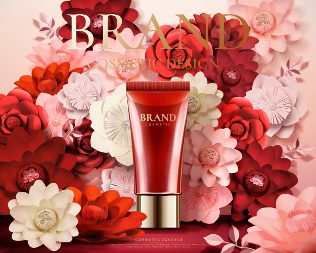 Plastic tube product ads Royalty Free Vector Image