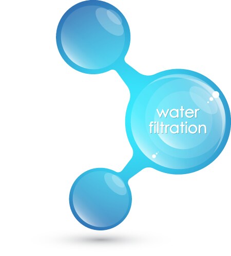 Symbol of filtration and water purification Vector Image