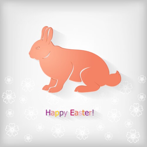 Vintage rabbit back view Royalty Free Vector Image