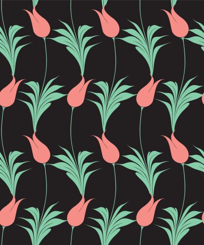 Turkish tulip seamless pattern Royalty Free Vector Image