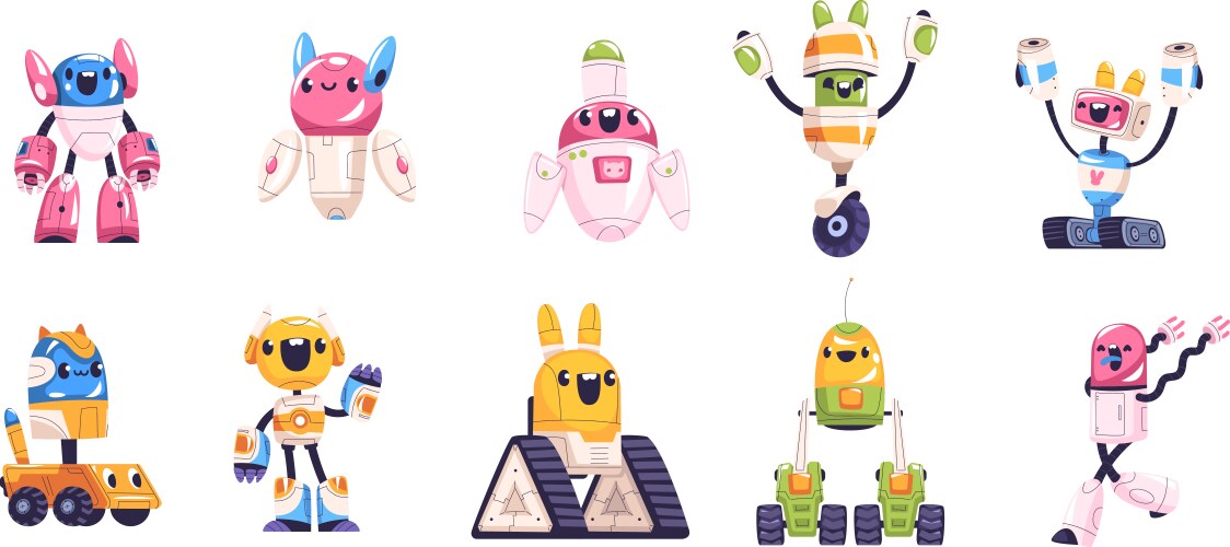 Making robot lab engineers build robots Royalty Free Vector