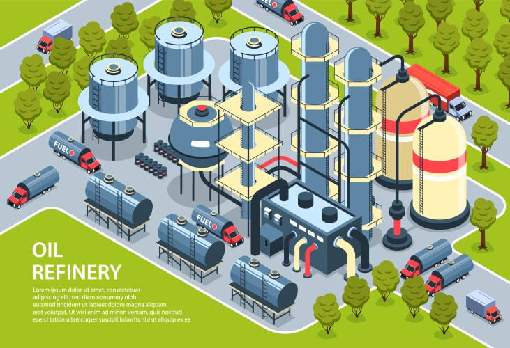 Oil Plant Isometric Vector Images (over 3,700)