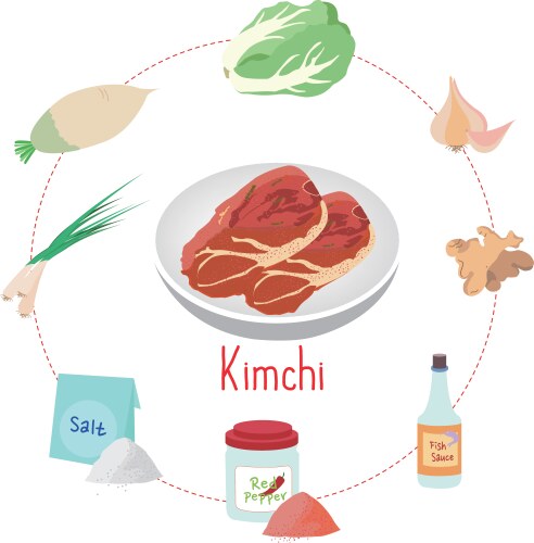 Korean kimchi traditional Royalty Free Vector Image
