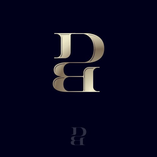 Mb logo monogram with gold colors and shield Vector Image