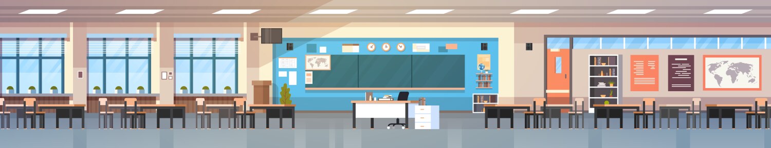Classroom in school Royalty Free Vector Image - VectorStock