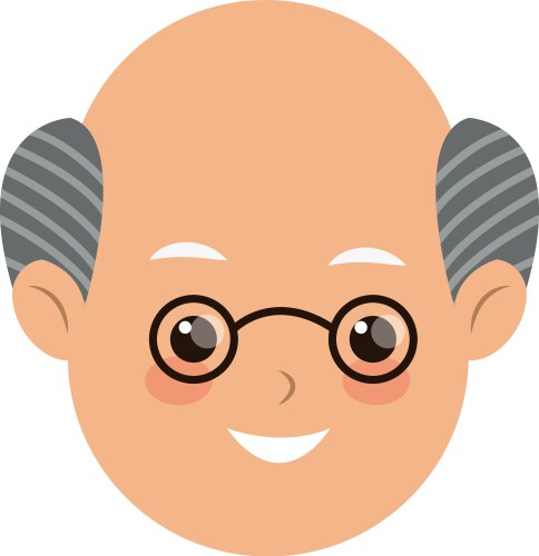 Head face man father people image Royalty Free Vector Image
