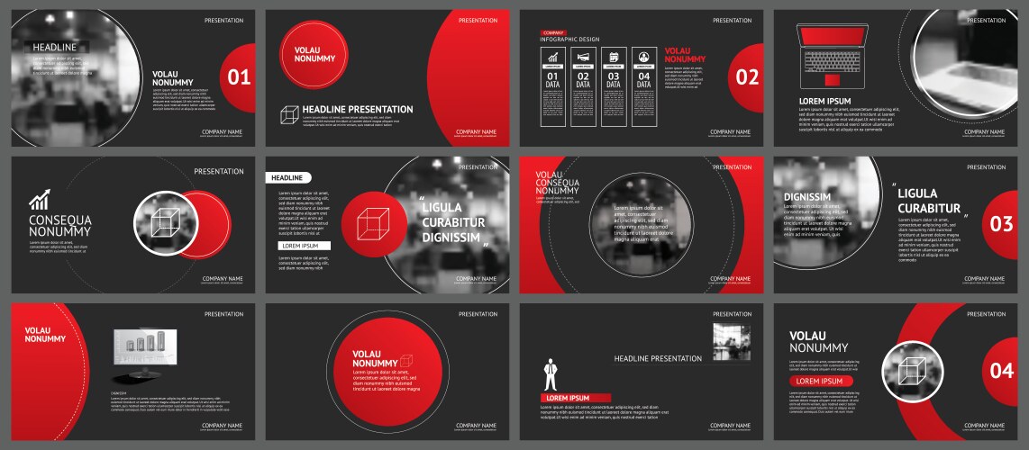 Modern presentation templates set Royalty Free Vector Image