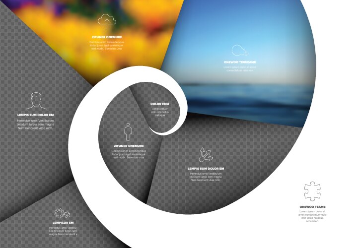 Project spiral evolution timeline template Vector Image