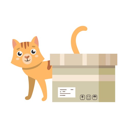 Cat Under Box Vector Images (54)