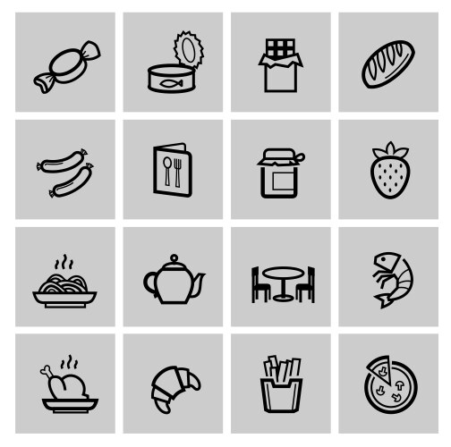Italian food icons set Royalty Free Vector Image Italian food icons set Royalty Free Vector Image