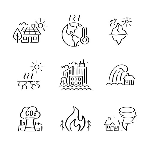 Global warming effects and prevention water Vector Image