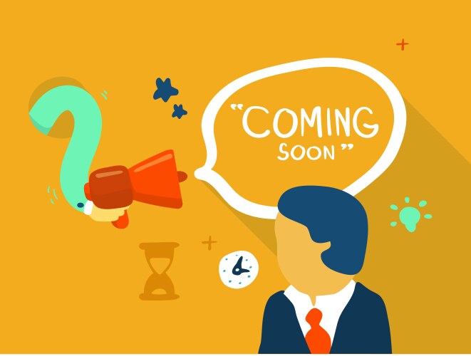 Coming soon loading screen Royalty Free Vector Image