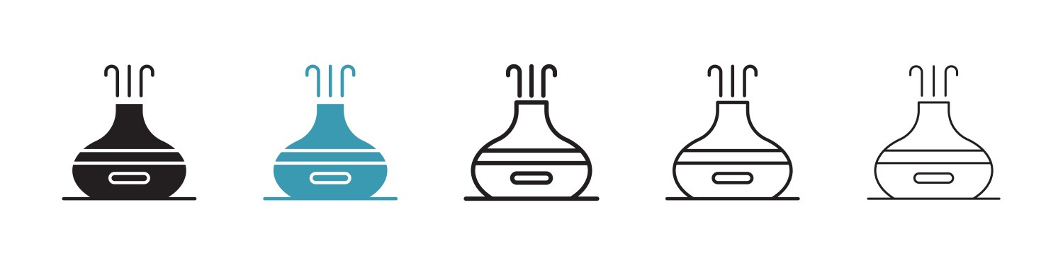 Diffuser icon set scent reed aromatherapy symbol Vector Image