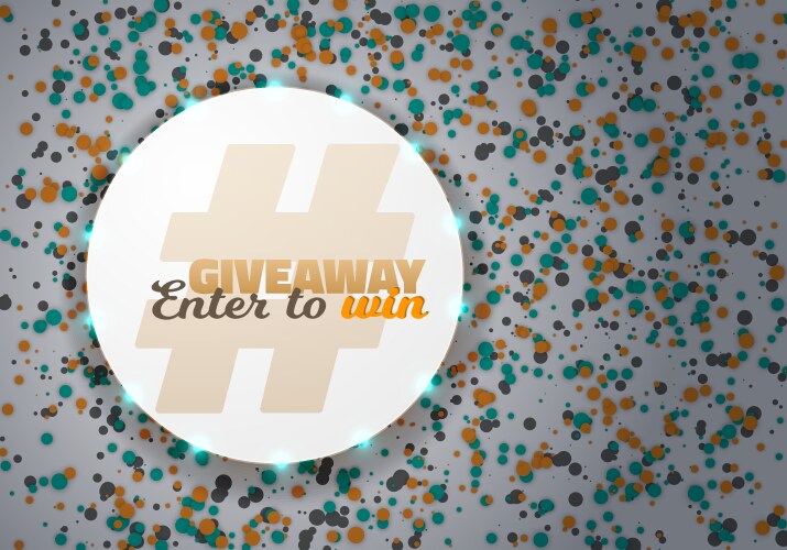 White box giveaway competition template Royalty Free Vector