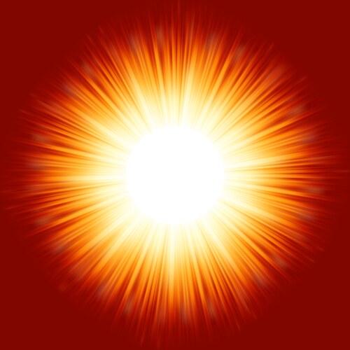 Orange light flash on transparent background Vector Image