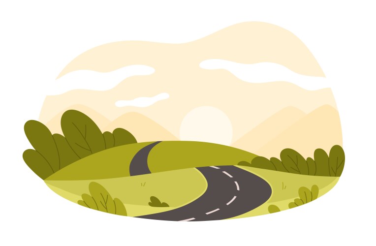 Sunset Road Vector Images (over 5,900)