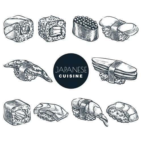 Sushi Royalty Free Vector Image - VectorStock