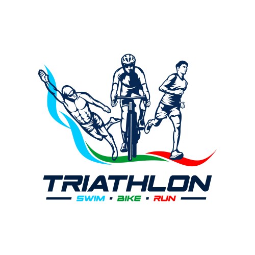 Swimmer athlete sports logo Royalty Free Vector Image