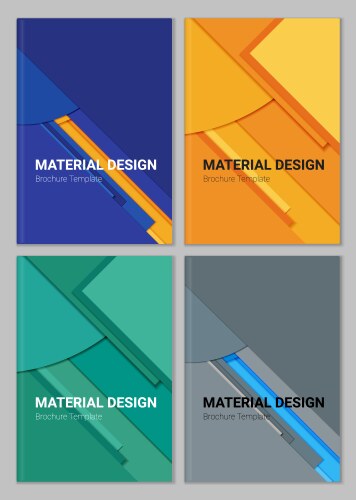 Material design template creative red colourful Vector Image