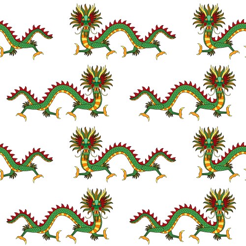 Seamless Dragon Border Vector Images (86)