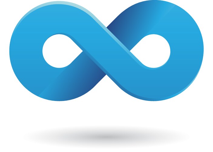 Infinity symbol with green color tints Royalty Free Vector