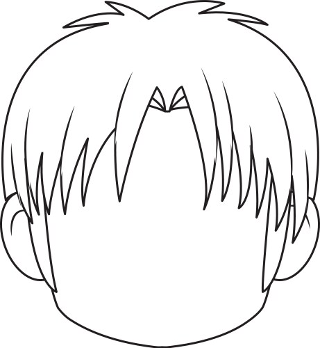 Head Boy Anime Avatar Image Royalty Free Vector Image