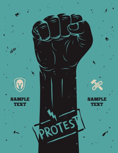 Protest poster with text black lives matter blm Vector Image