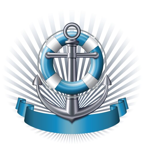 Anchor emblem Royalty Free Vector Image - VectorStock