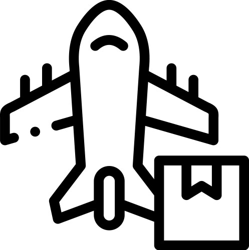 Cargo icon thin linear style design isolated Vector Image