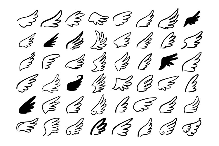 Angel Wing Outline Vector Images (over 6,200)
