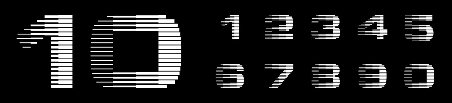 Alphabet fonts abstract line art modern Royalty Free Vector