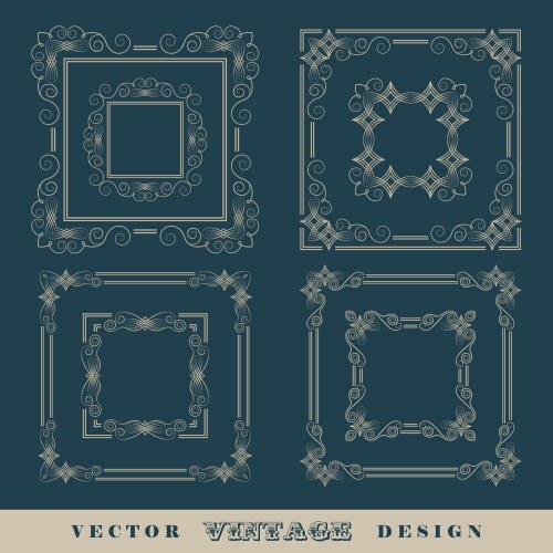Vintage frame border Royalty Free Vector Image