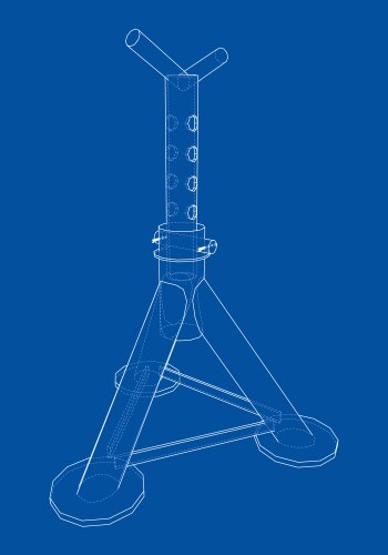 Axle stand isolated Royalty Free Vector Image - VectorStock