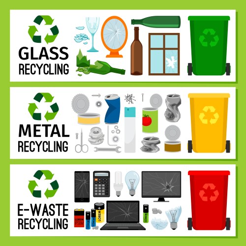 Glass garbage collection Royalty Free Vector Image