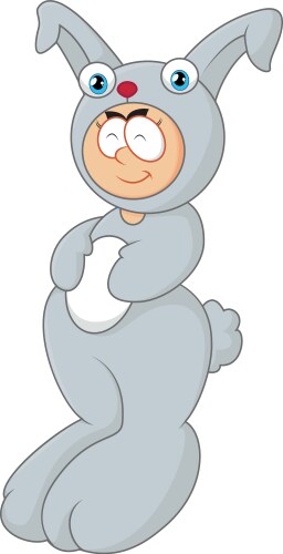 Funny rabbit cartoon Royalty Free Vector Image