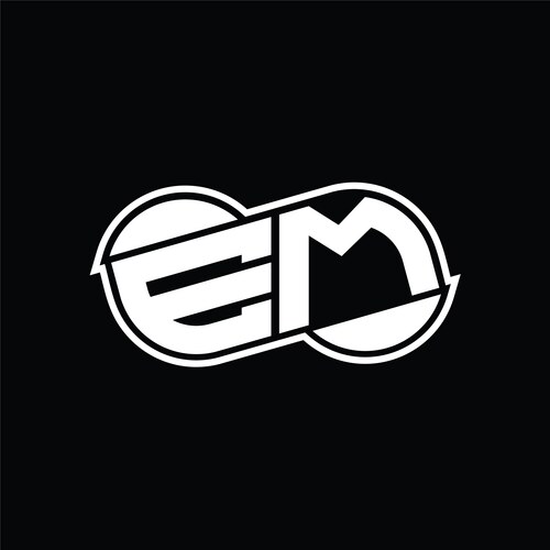 Em logo monogram design template Royalty Free Vector Image