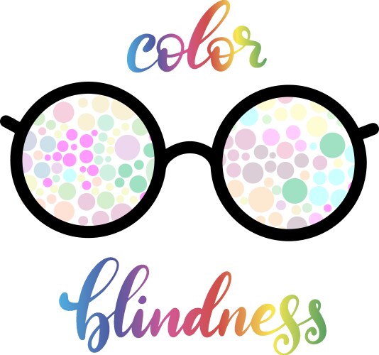 Color blindness concept Royalty Free Vector Image