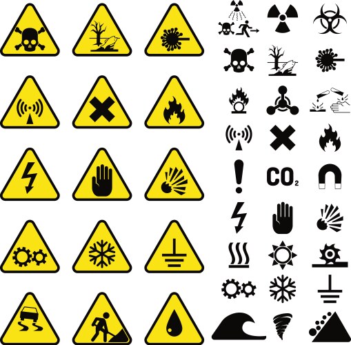 Prohibited signs set Royalty Free Vector Image