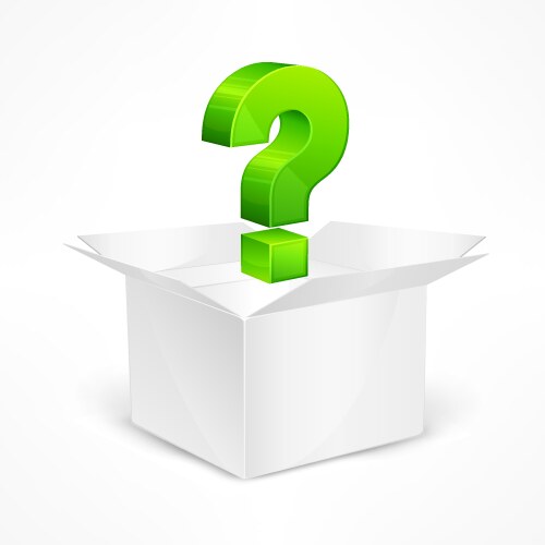 Question mark on white Royalty Free Vector Image