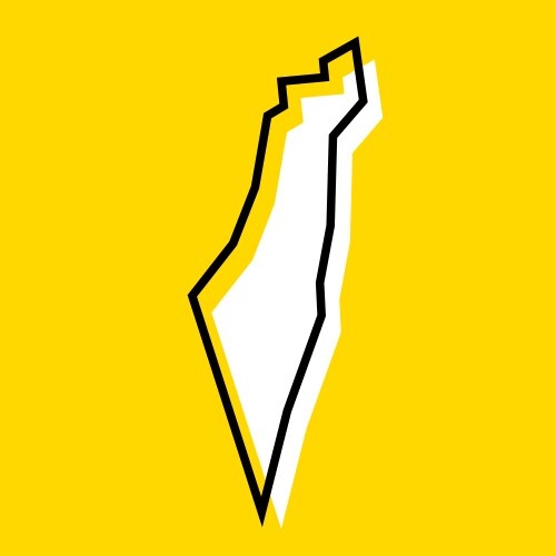 Israel simplified map Royalty Free Vector Image