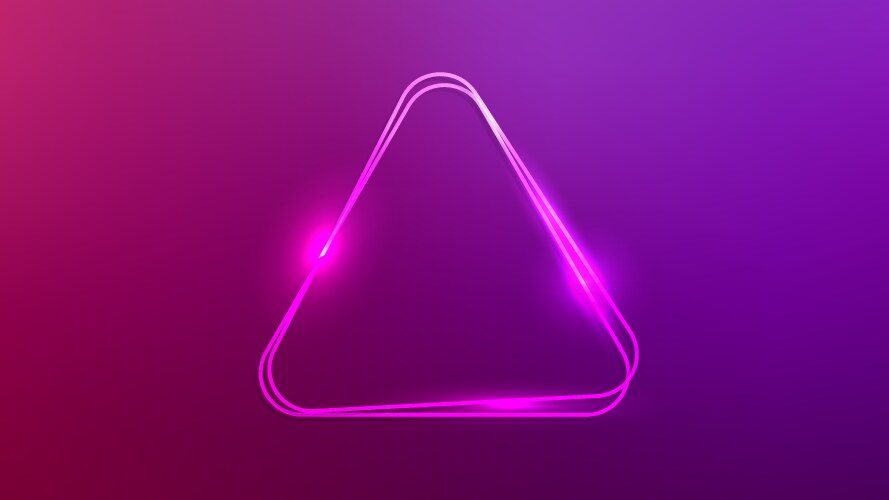 Set of neon double frames with shining effects Vector Image