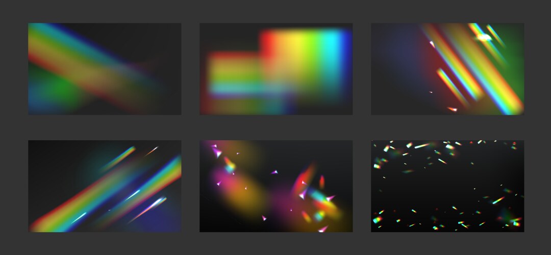 Realistic detailed 3d prism light spectrum Vector Image