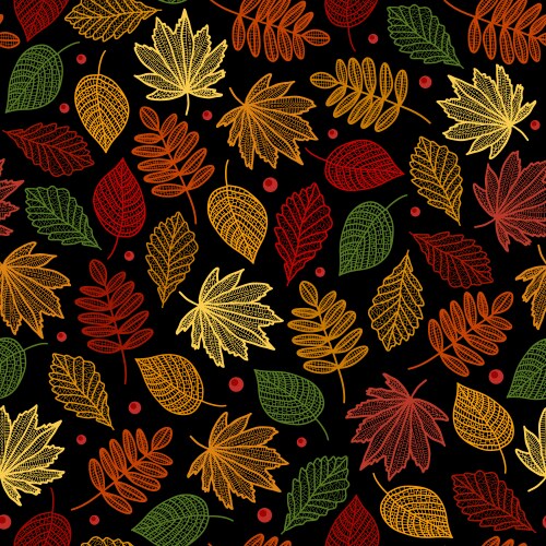 Seamless pattern maple leaf Royalty Free Vector Image