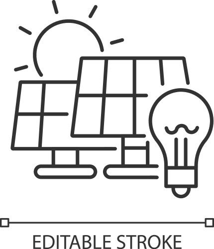 Infographic solar power icon doodle Royalty Free Vector
