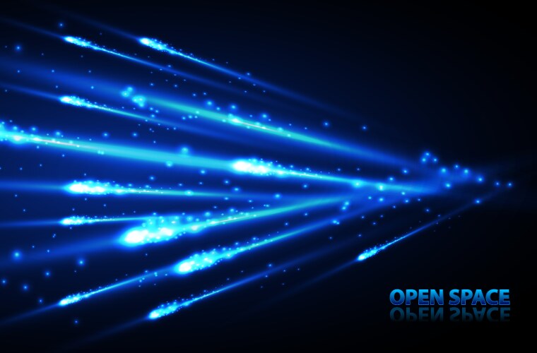 Abstract blue particles wave background Royalty Free Vector