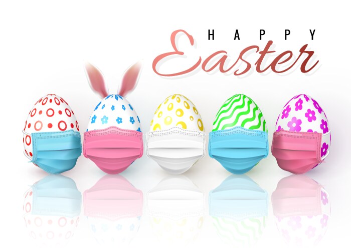 Happy easter greeting card with egg Royalty Free Vector